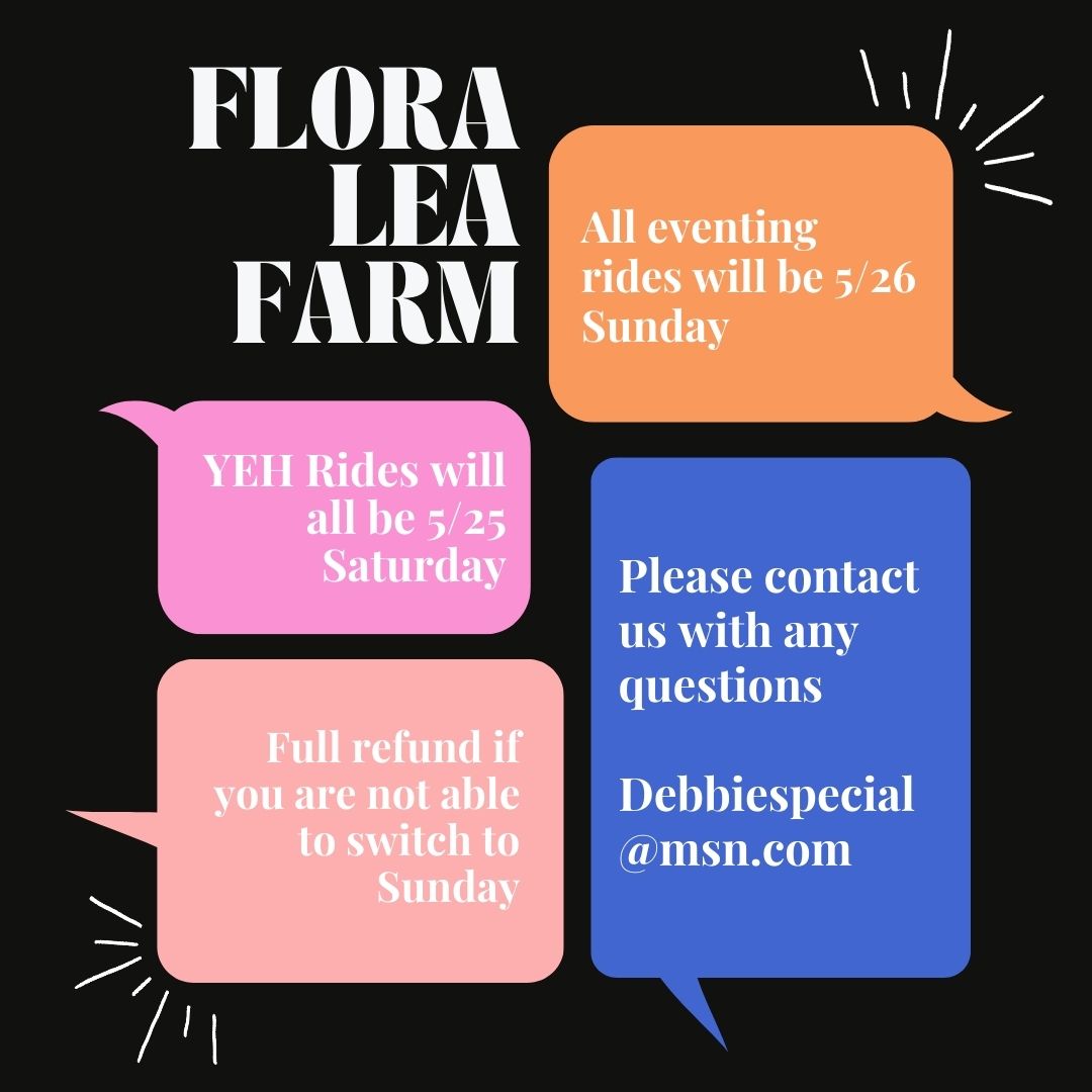 2024 Recognized Horse Trials May 25-26 & September 7-8 | Flora Lea Farm LLC